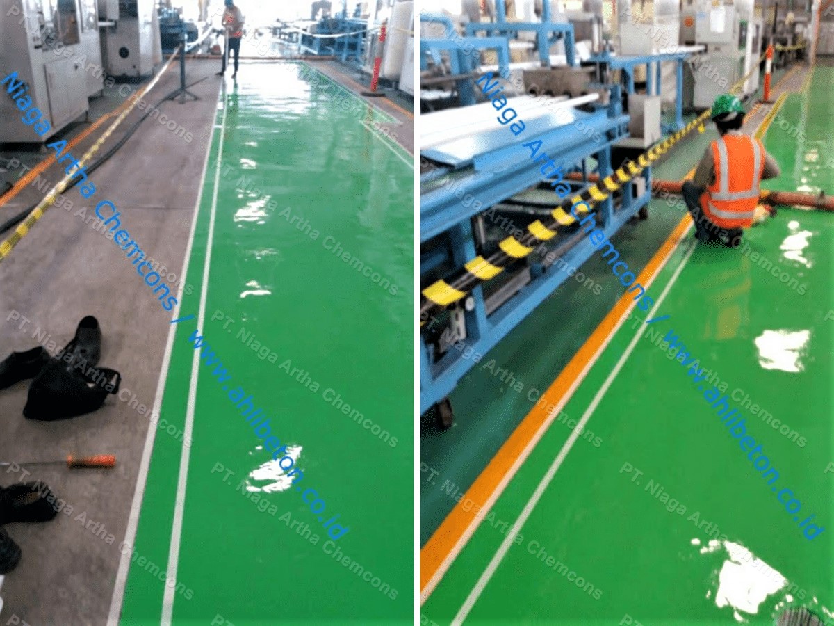 Cat Lantai Epoxy Line Marking Berkualitas dan Bergaransi - Ahlibeton